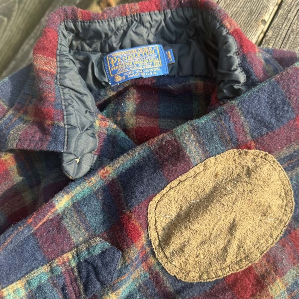 1970's Vintage Used PENDLETON L/S Wool check shirts 70年代 ペンドルトン エルボーパッチ付き ウールシャツ | manana