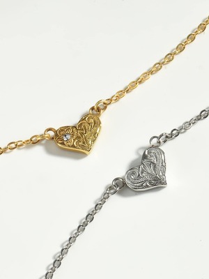 316L hawaiian zirconia heart bracelet #b06 | rani