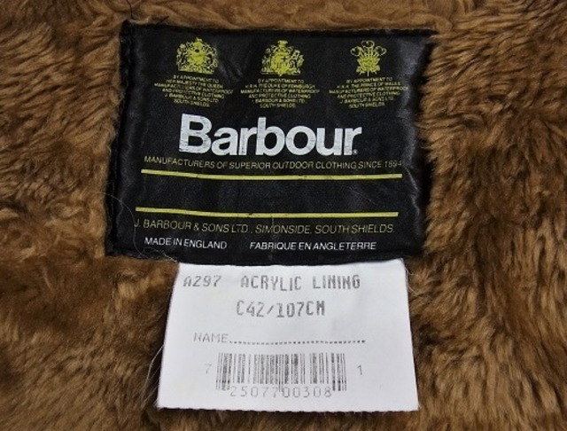 90's Barbour ACRYLIC LINING バブアー ライナー ベスト C42 | CYCLONE