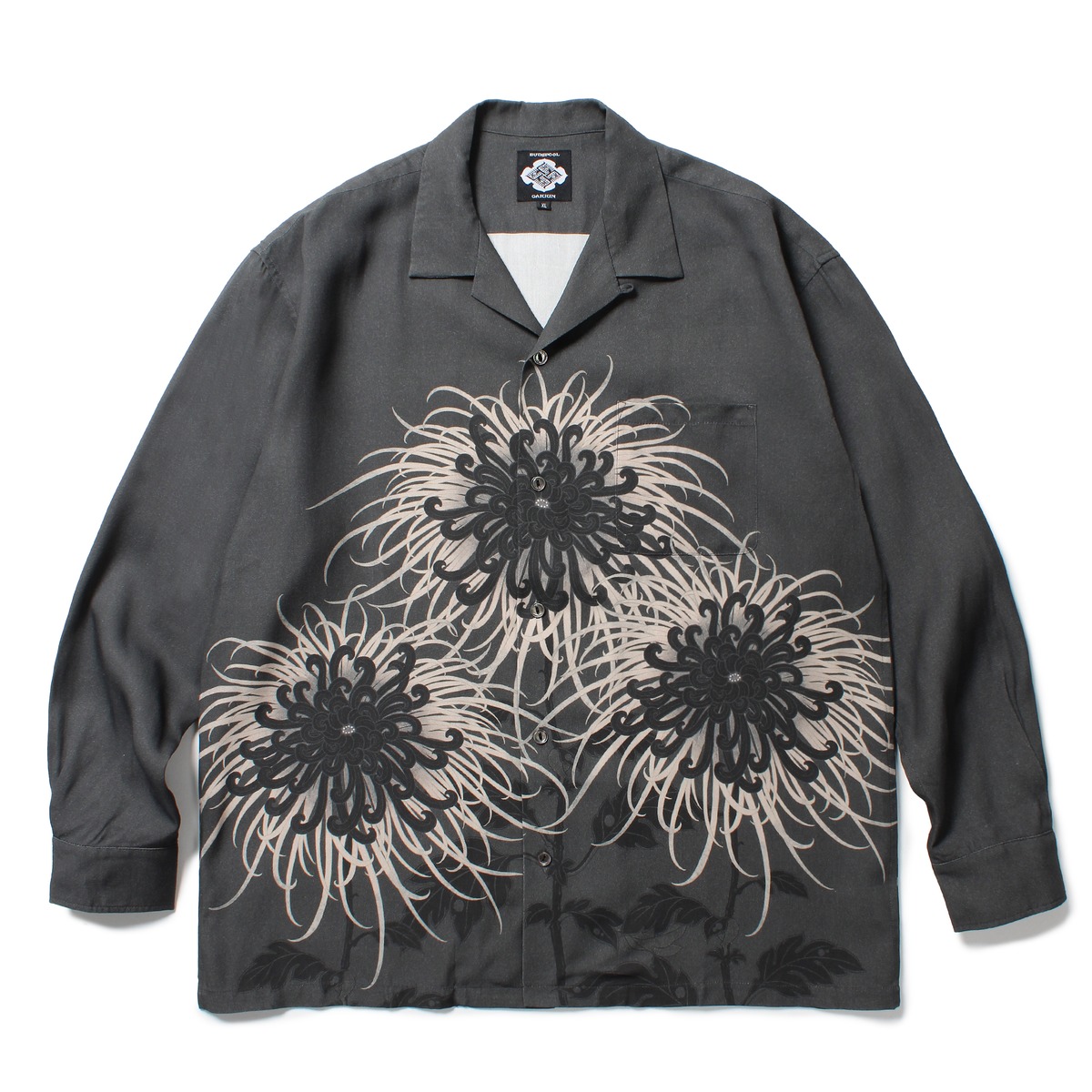 GAKKIN × BUDSPOOL 日章菊 L/S HAWAIIAN SHIRT | APHRODITEGANG HOLDINGS