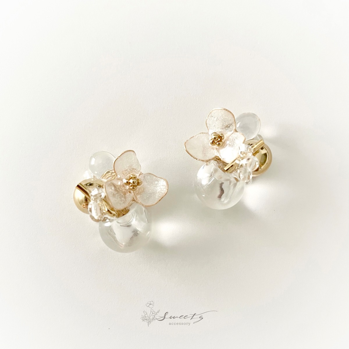 【Coron〜ｺﾛﾝ〜】夏のクリアピアス・イヤリング | Sweets Accessory