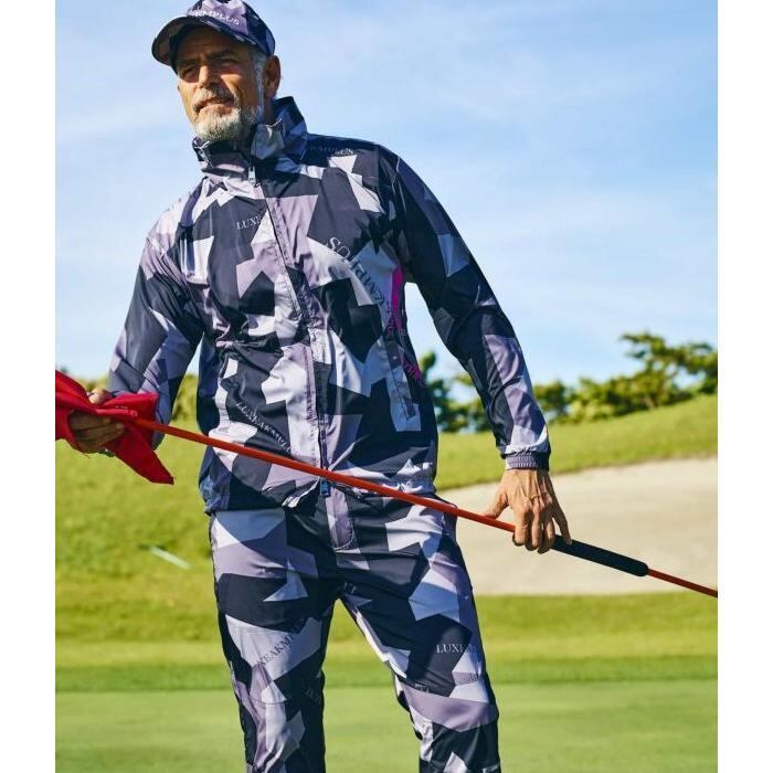 LUXEAKMPLUS リュクスエイケイエムプラス カモ柄トラックパンツ ゴルフ