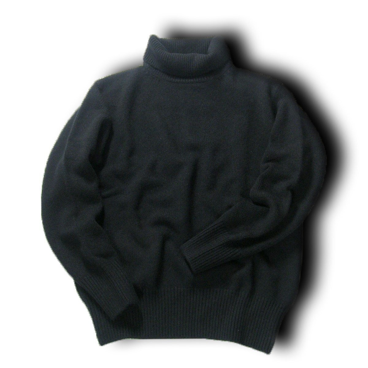 Rencontrant × SHIPS ／ レンコントラント × シップス カシミア タートルネックニット 日本製 セーター ブラック ...