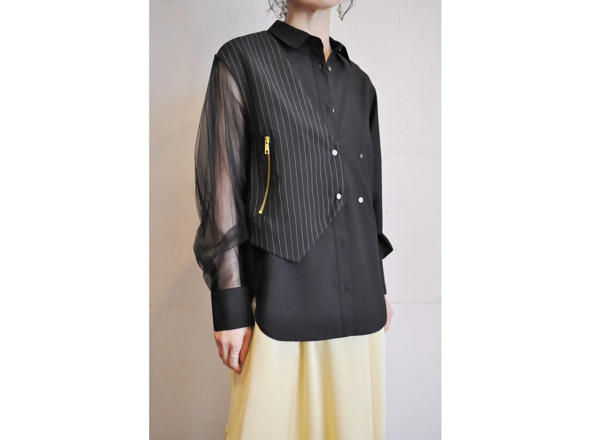 【RISLEY】layered design shirt /【リズレイ】レイヤードデザインシャツ | ChaosBohemia カオスボヘミア