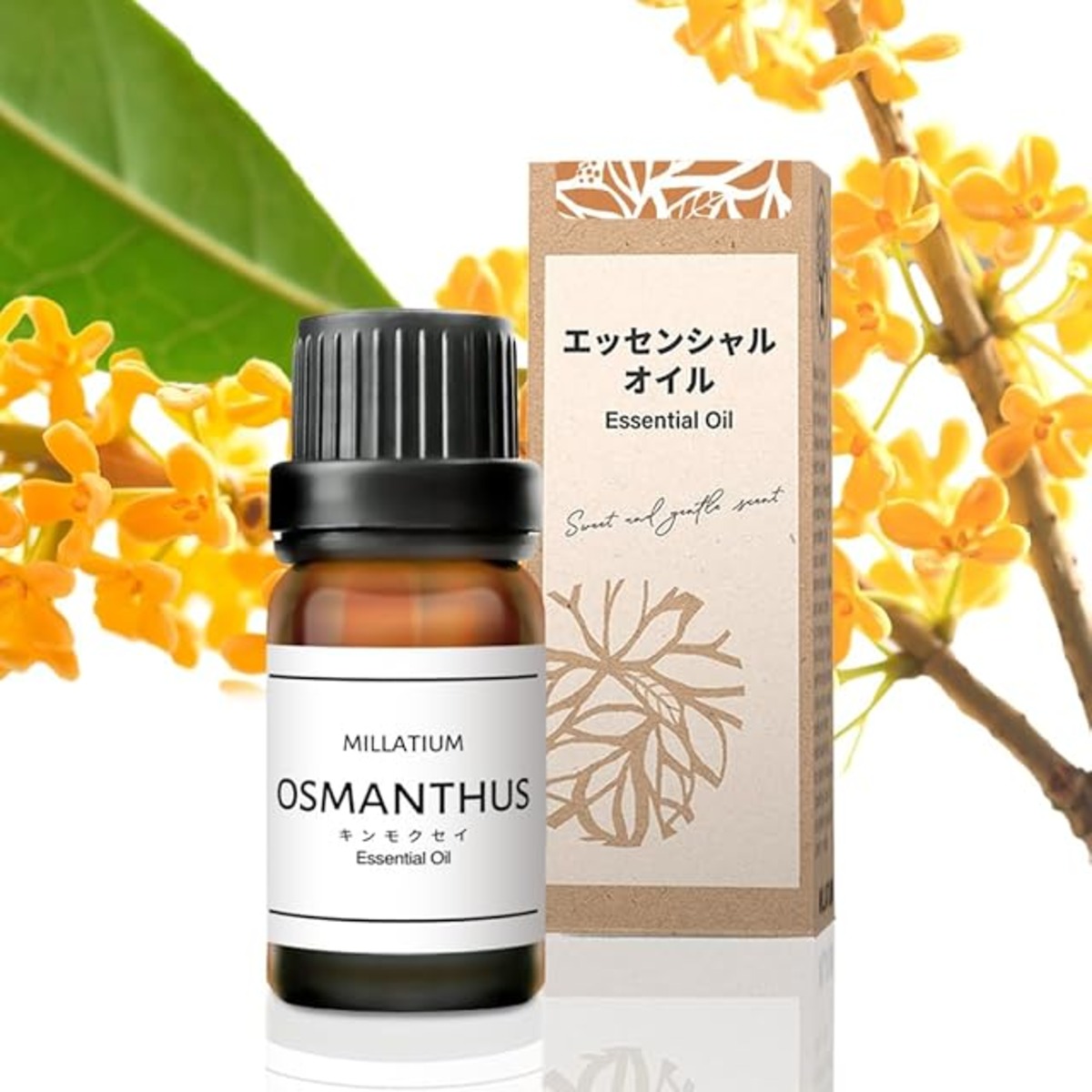 MILLATIUM カーディフューザー 車 芳香剤 ソーラー駆動 MLT20 エッセンシャルオイル アロマオイル (キンモクセイ) | YAMA BASE