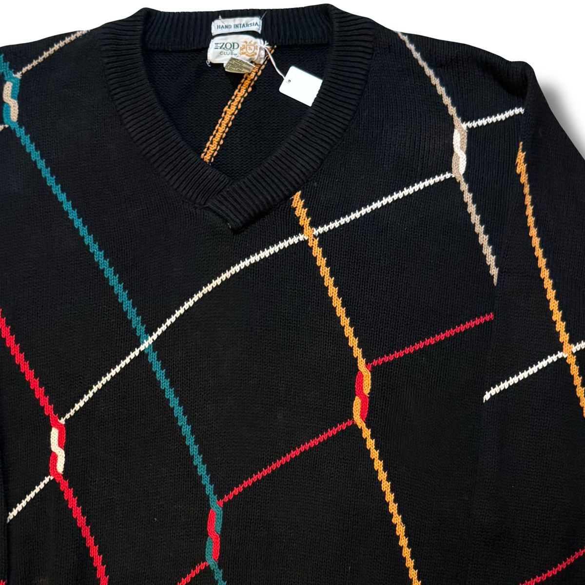 90s IZOD CLUB "HAND INTARSIA" Cotton Sweater | RIDDLE clothing