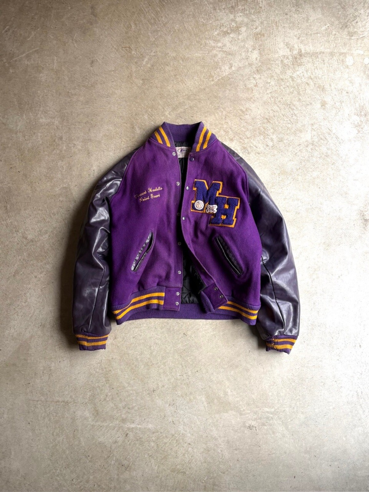 USA製 90's NEFF “MELTON LEATHER VERSITY JACKET” | OLDROOKIE