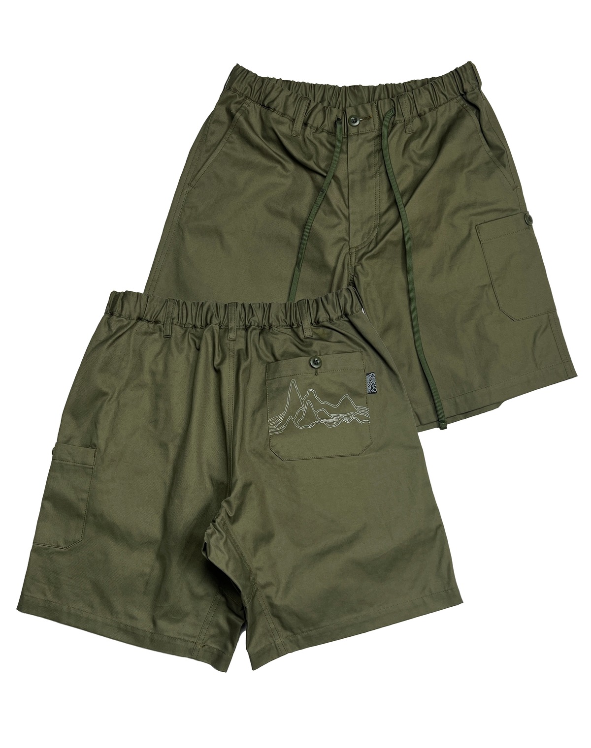 SIDE POCKET SHORTS (OLIVE) | ALLAROUND
