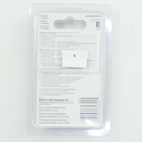 Size【フリー】 SUPREME シュプリーム 19SS Master Lock Numerick Combination Lock 鍵 赤 ...