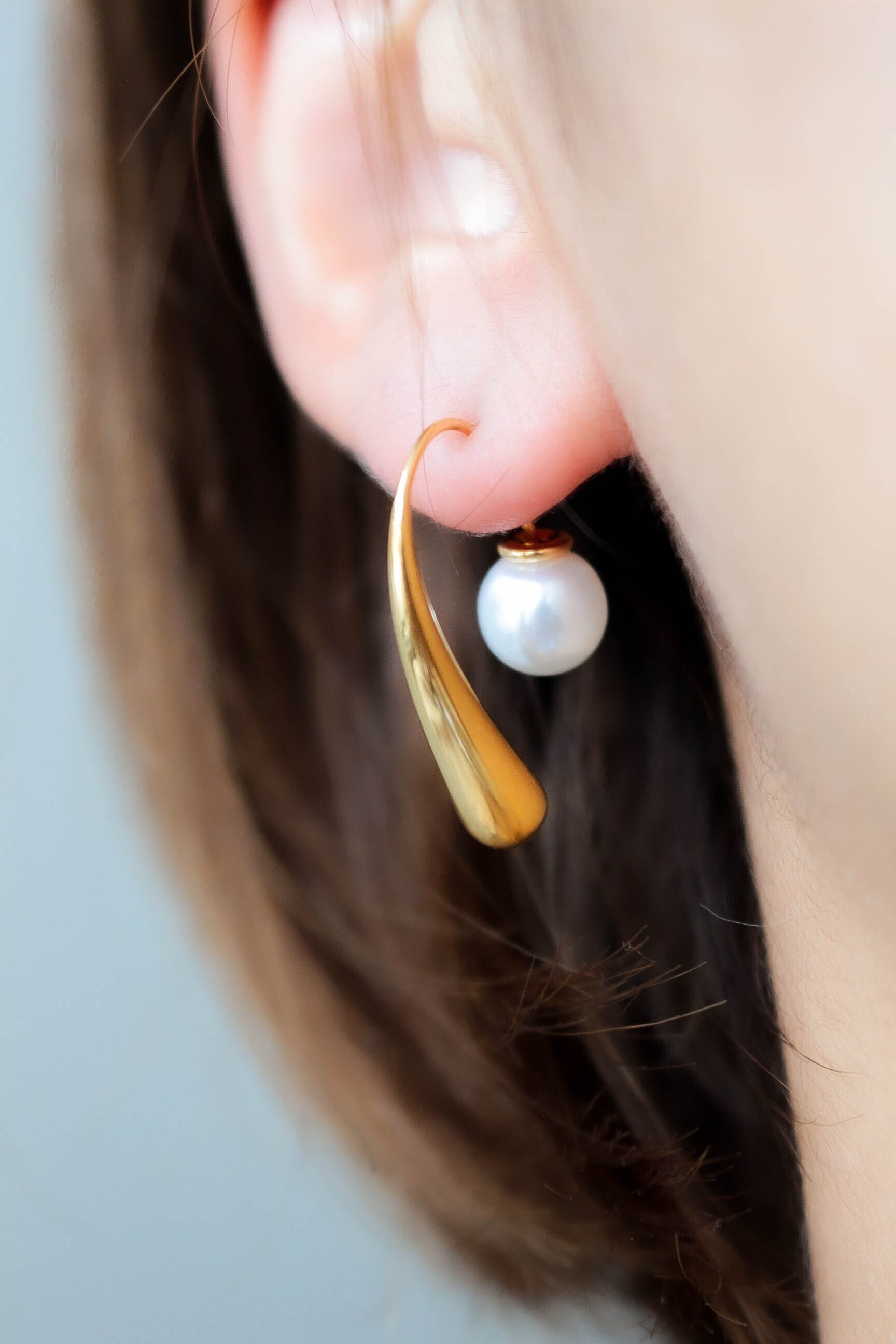 Tears Drop Pearl Pierce | ebine