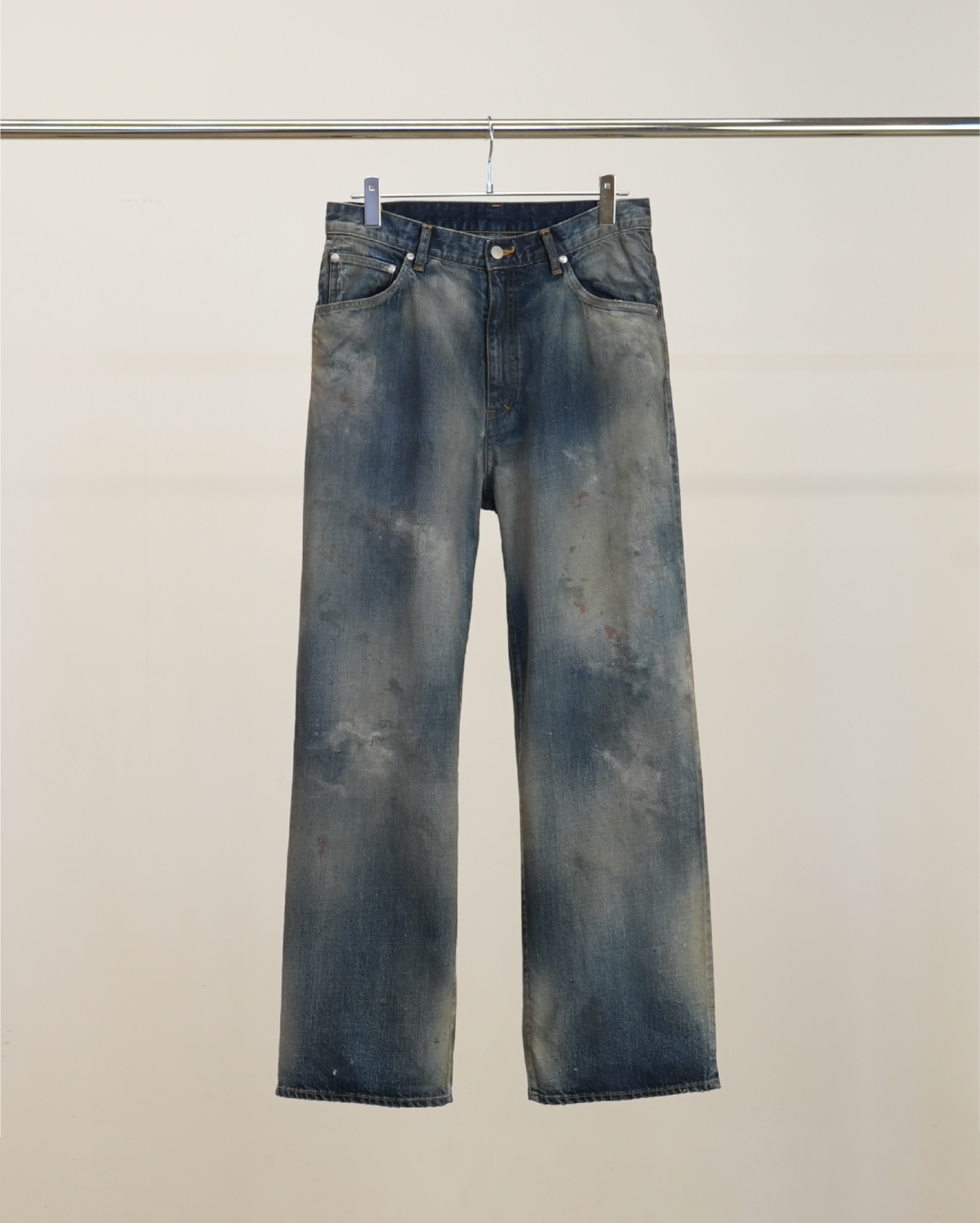 ANCELLM / AGING MIDDLE STRAIGHT 5P DENIM PANTS (INDIGO) | THE MODERN AGE