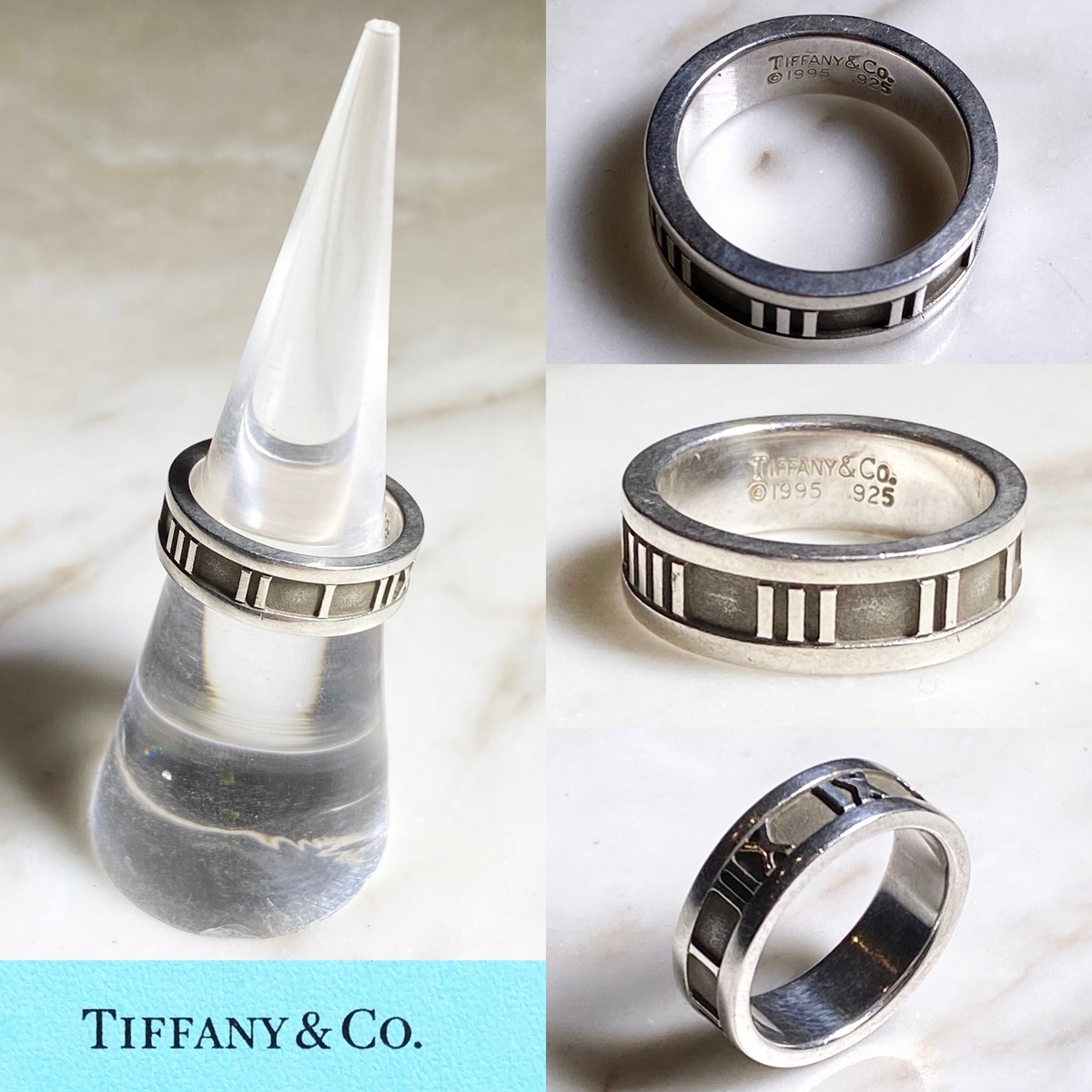 vintage 1995’s TIFFANY silver band ring “atlas” | NOIR ONLINE
