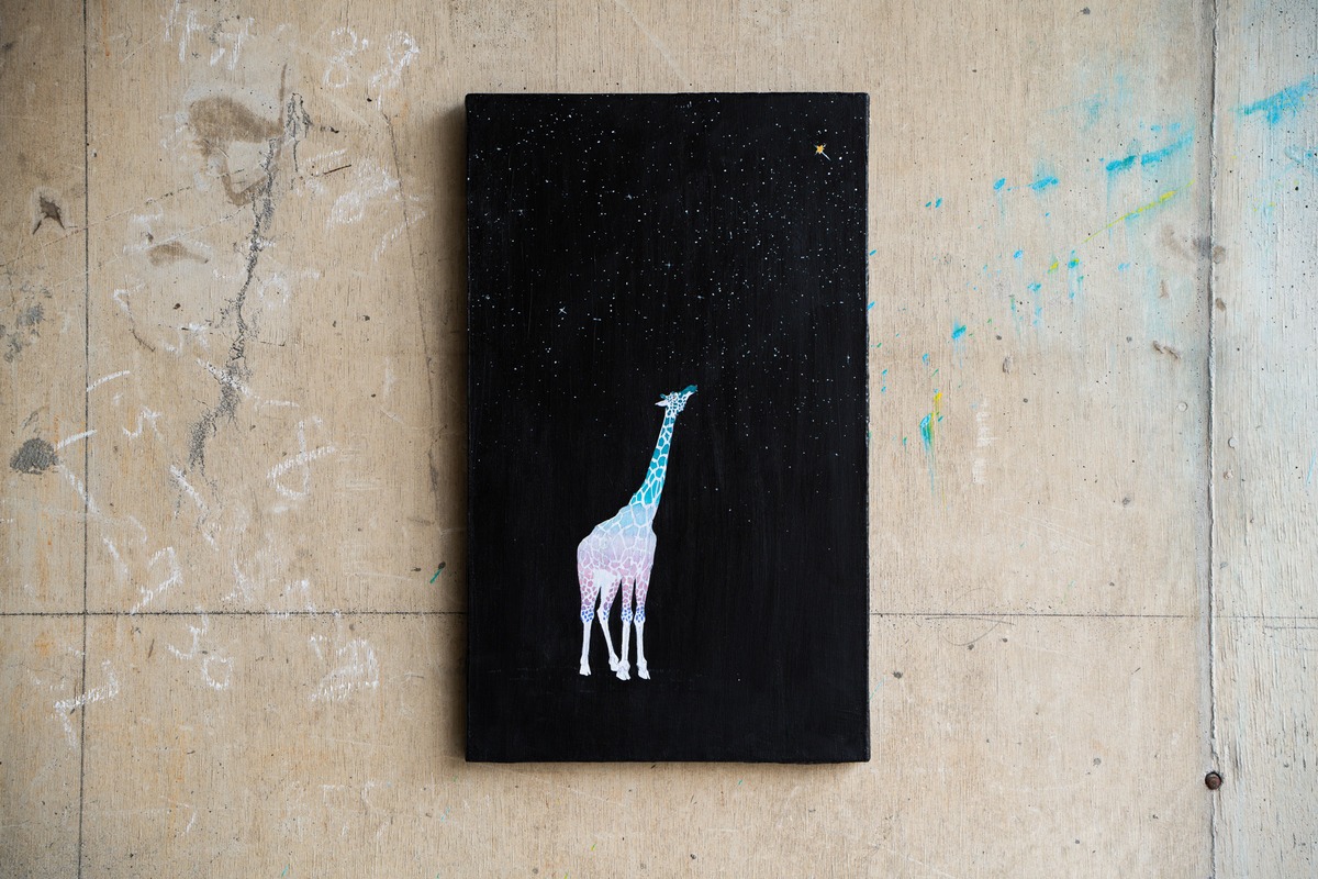 YUSUKE FUKUDA 原画 No.5008 『気づかされたことには意味がある。闇夜の中に一際輝く星を見つけたGRADATION ...