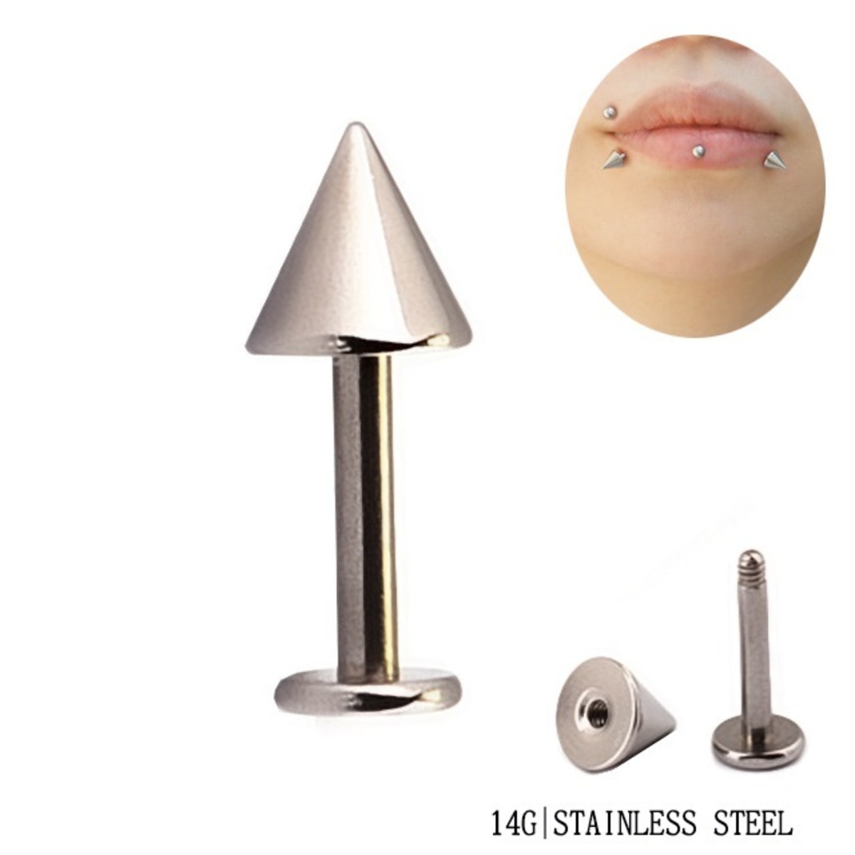 ボディピアス 14G 選べるサイズ スパイク ラブレットピアス ロブ ヘリックス インナーコンク 軟骨ピアス | BONshape ボディピアス専門店
