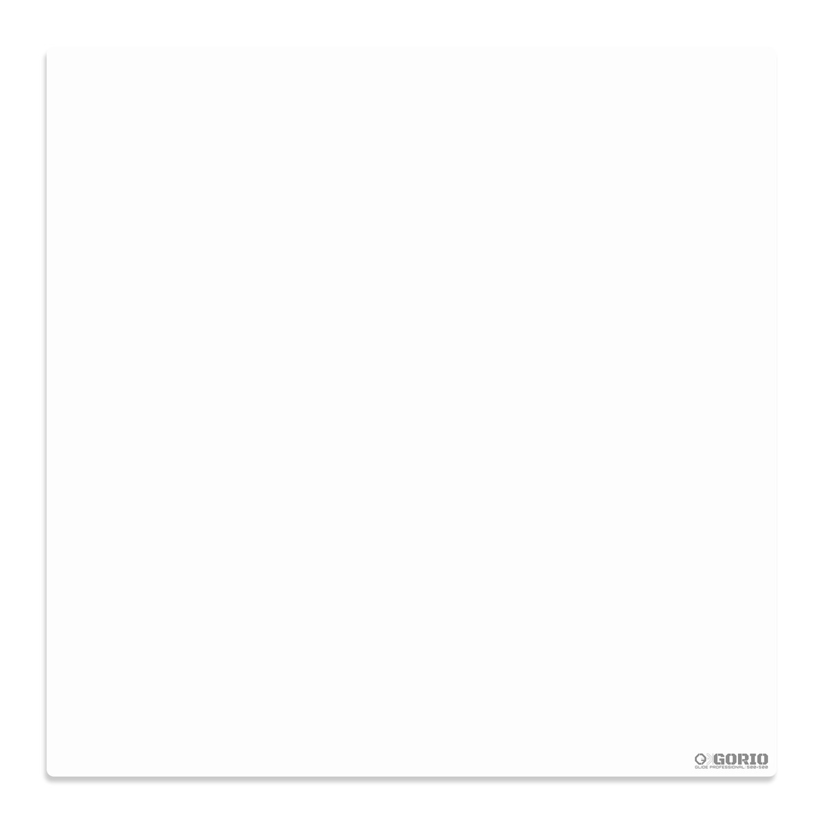 【GORIO】Glide Professional PV01(ホワイト) ガラスマウスパッド 500×500×3mm スクエアサイズ | GORIO