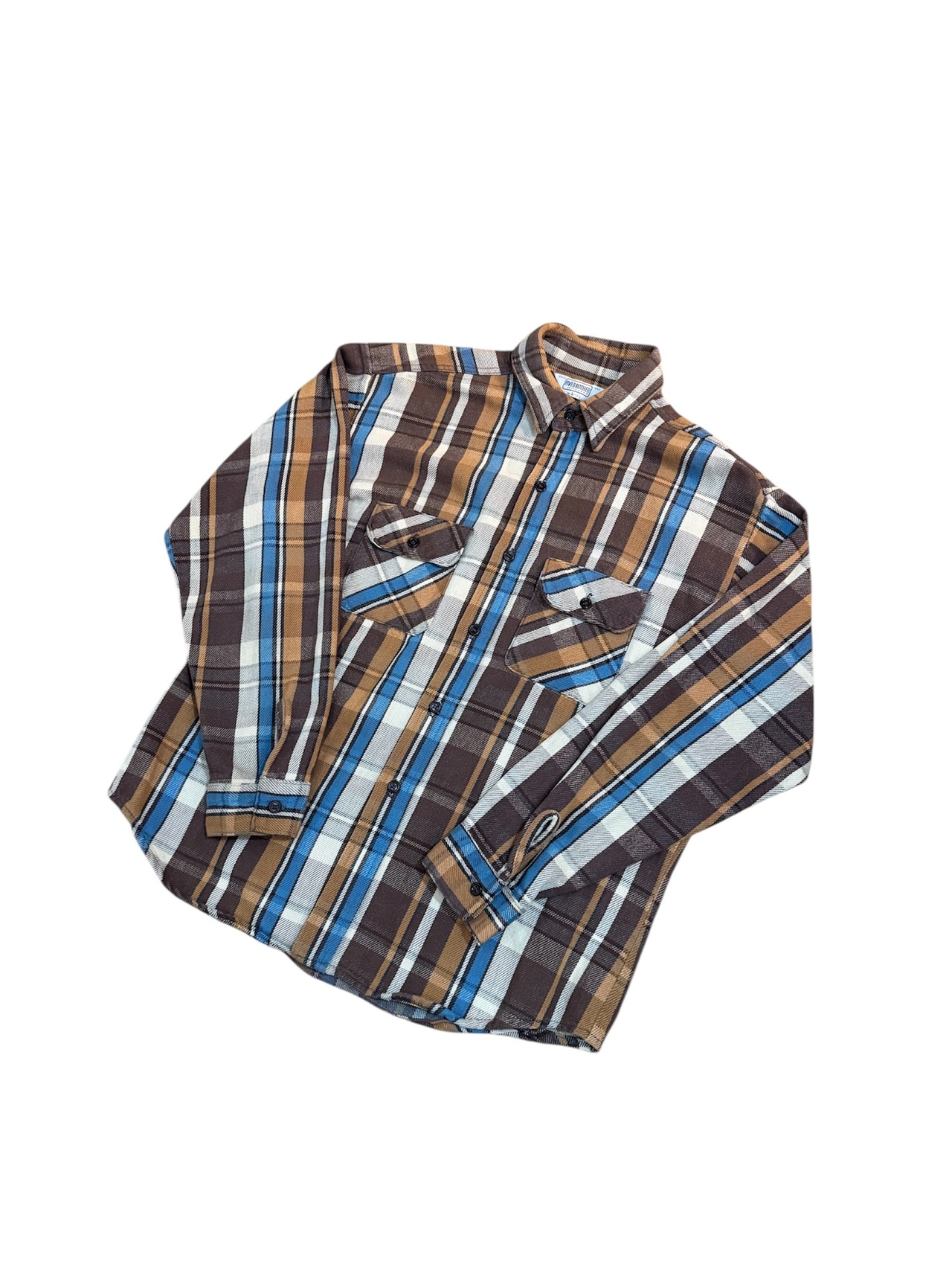 80's FIVE BROTHER Heavy flannel shirt L 16-16 1/2 | moonbirds vintage
