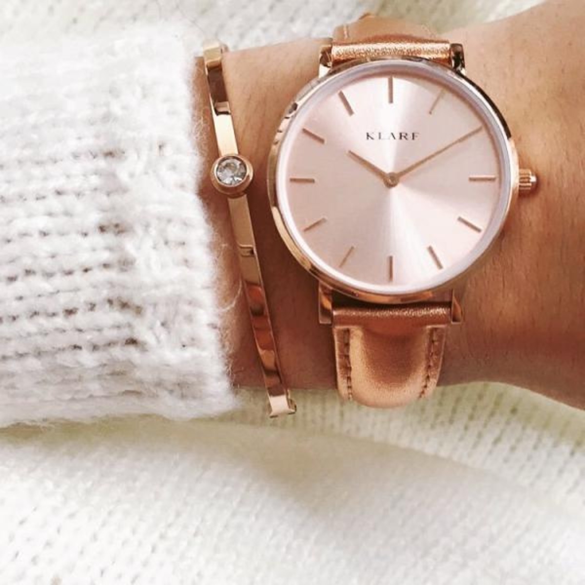 KLARF クラーフ プティ 33㎜ レザー ローズサンレイ メタリック K-1621 | KLARF(クラーフ)腕時計正規公式サイト