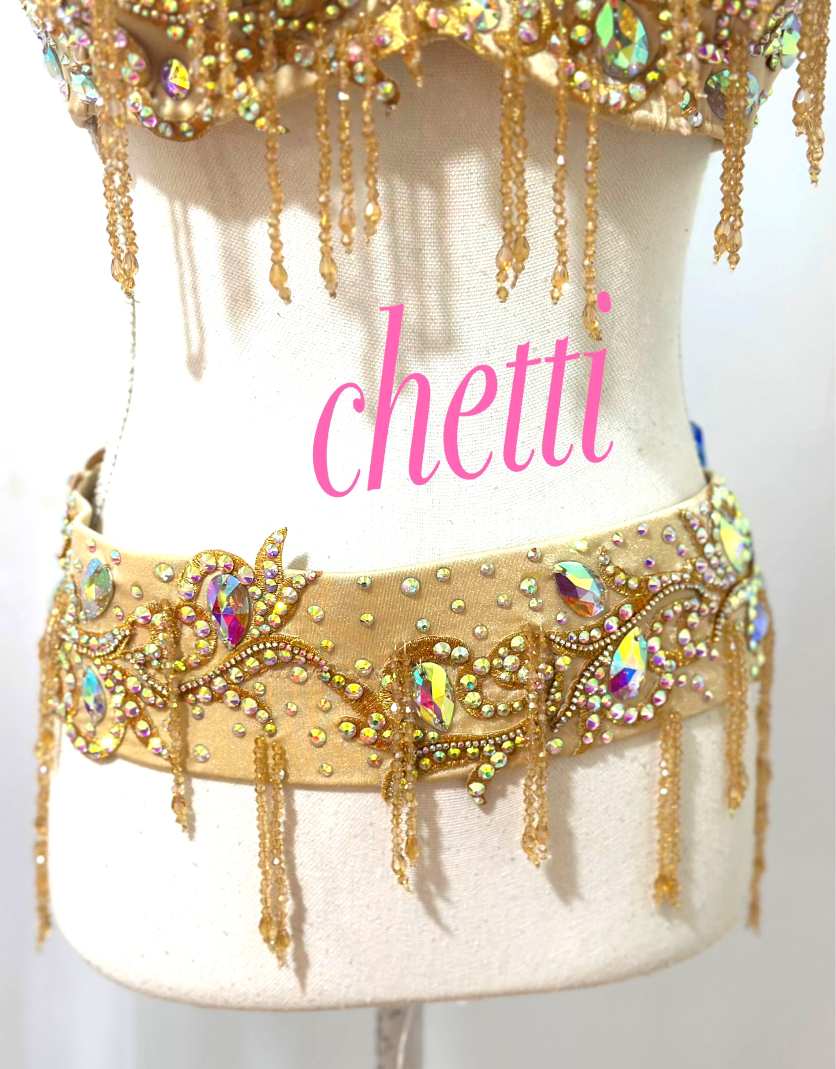 ベージュゴールドブラベルト キラキラ ホックサイズお伺い後にお付け致します。 | chetti ☆ベリーダンス ☆オリエンタル ☆レッスン ☆舞台