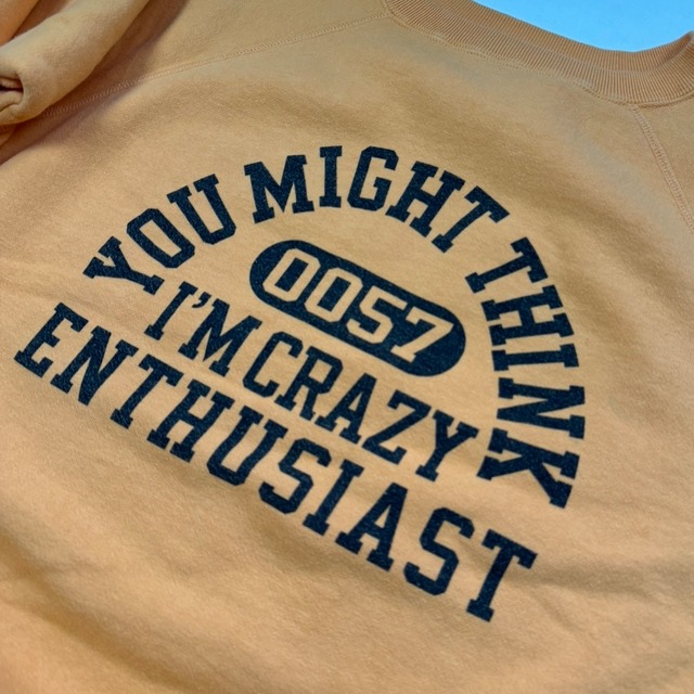 FULLCOUNT Raglan Sleeve College Sweatshirts “YOU MIGHT THINK”(Golden Yel) | TiL (ティル）