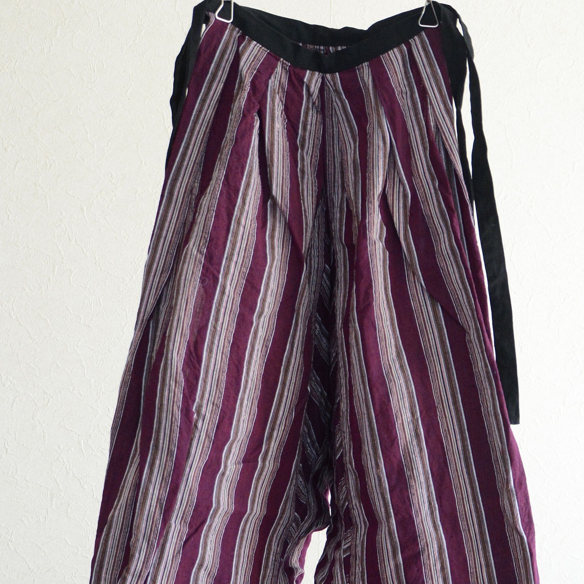 モンペ 野良着 着物 パンツ 木綿 縞模様 ジャパンヴィンテージ 昭和 リメイク素材 | Monpe Noragi Pants ...