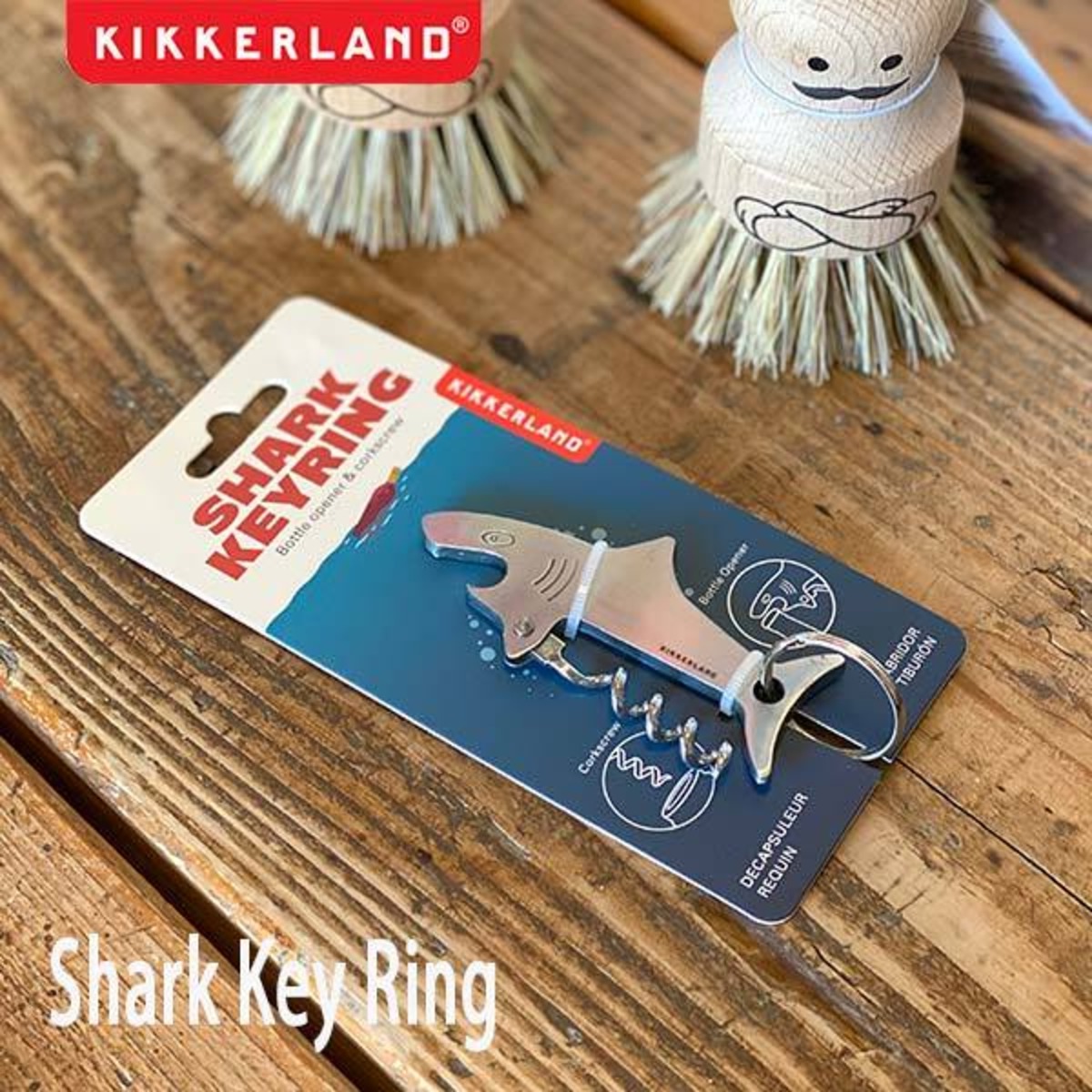 Shark Key Ring シャーク キー リング ボトルオープナー 栓抜き ワイン キーホルダー DETAIL KIKKERLAND ...
