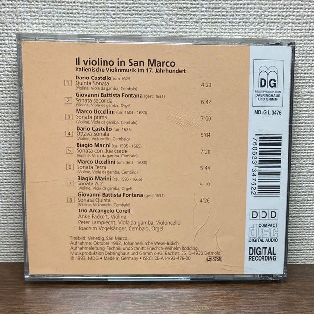 il violino in San Marco【演奏者：Trio Arcangelo Corelli】レコード会社 ...