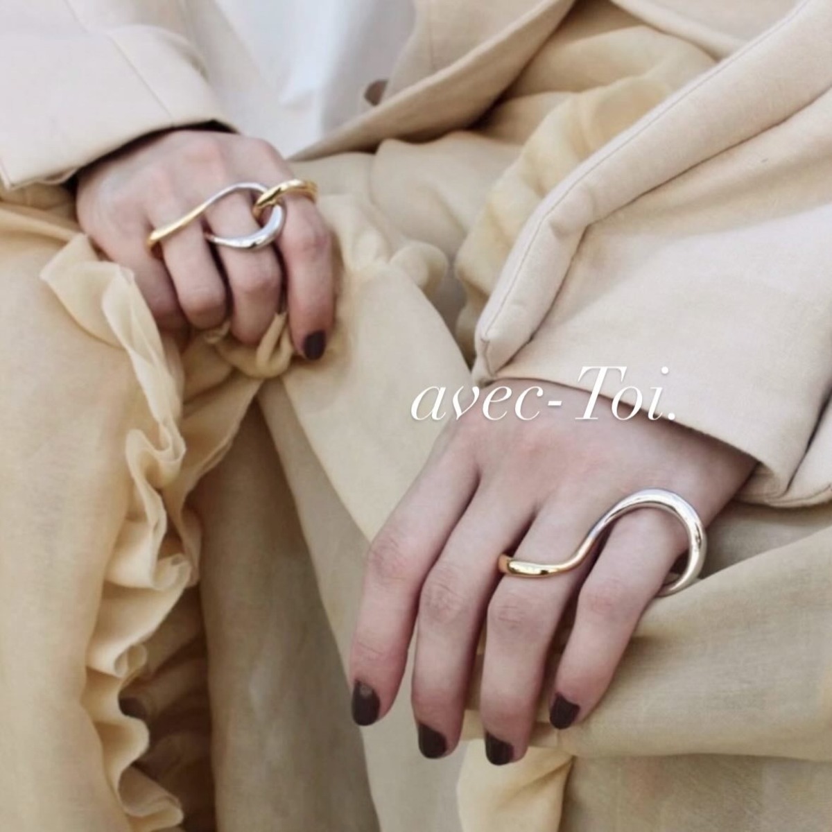 ennui bicolor ring | avec-Toi.