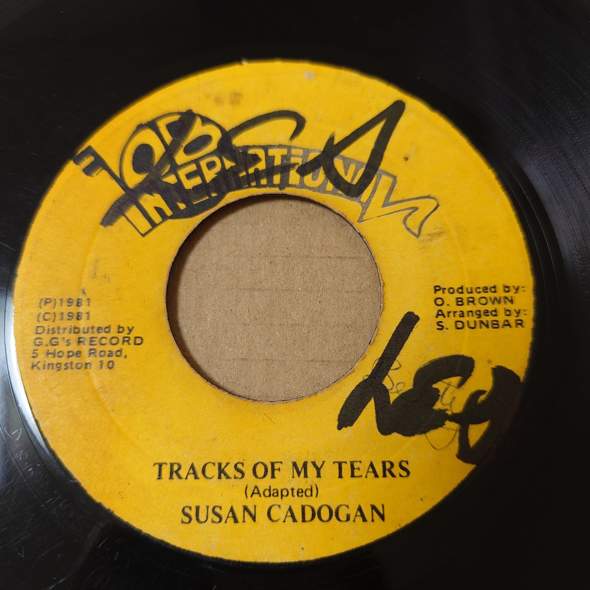 Susan Cadogan - Tracks Of My Tears // OB International 7inch / レゲエ レコード ...