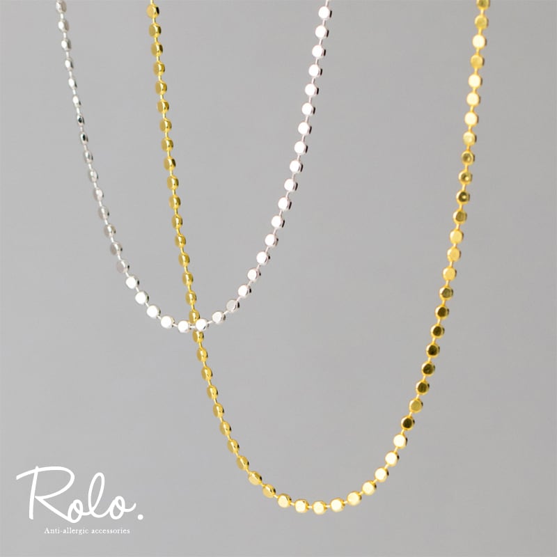 フラットボールチェーンネックレス シルバー925 | Roloshop BASE店 フラットボールチェーンネックレス シルバー925 | Roloshop BASE店