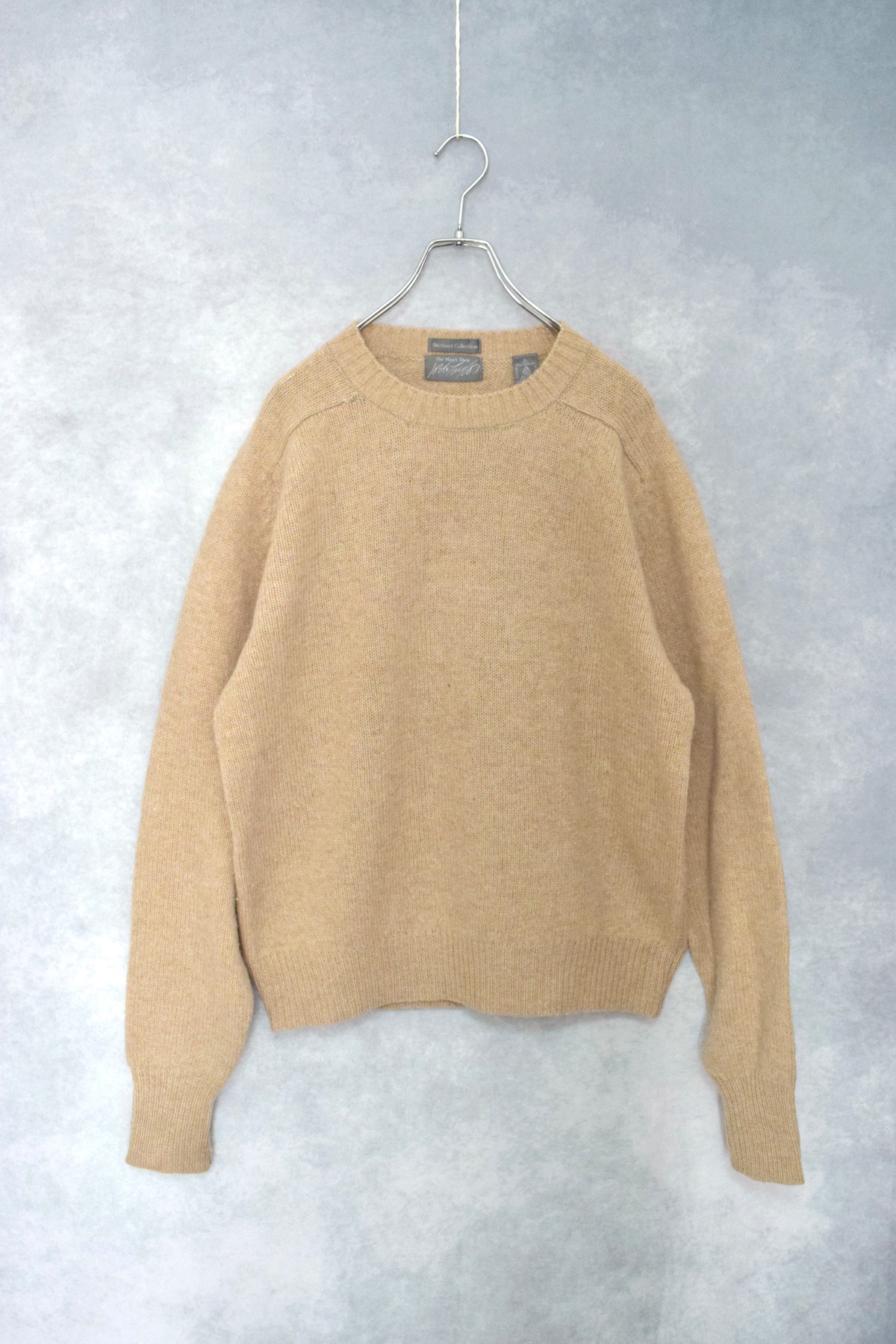 old shetland wool knit / size ML | " YEAH " used clothing store