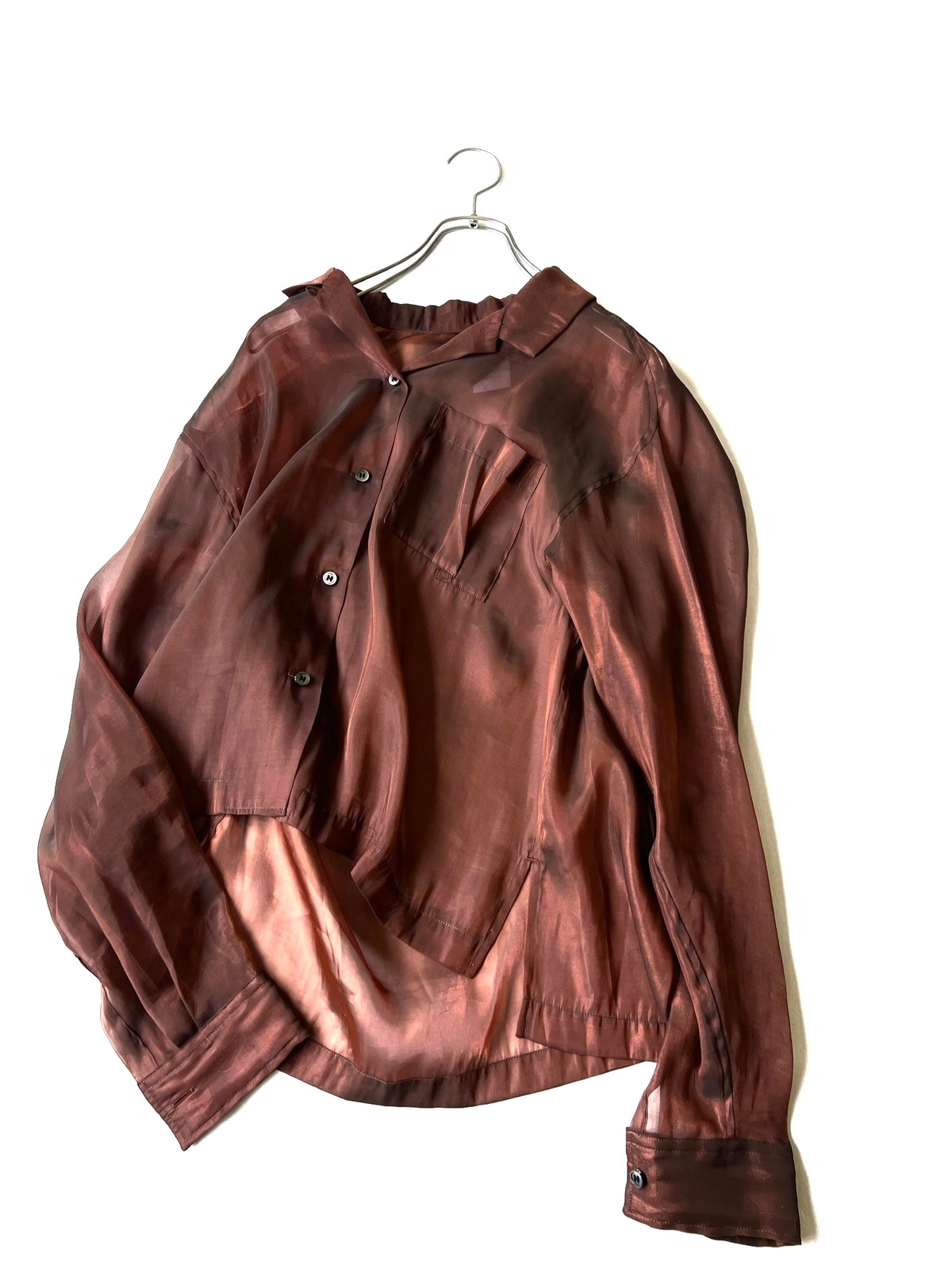 Name. Oversized Organdy Shirt | MIKOTONORI.