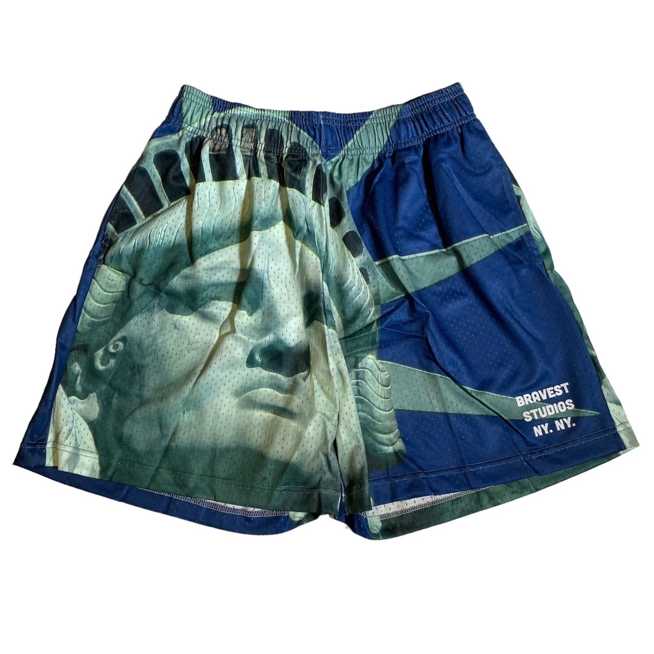 BRAVEST STUDIOS Mega Liberty Shorts Blue | RECEPTION SNEAKER