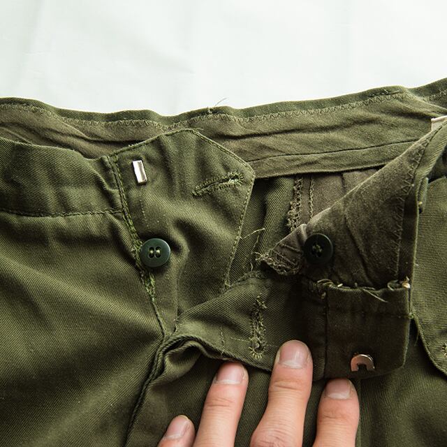 イタリア軍 放出 A.M.I ワークパンツ 96cm ネイビー 2 綿 コットン 伊