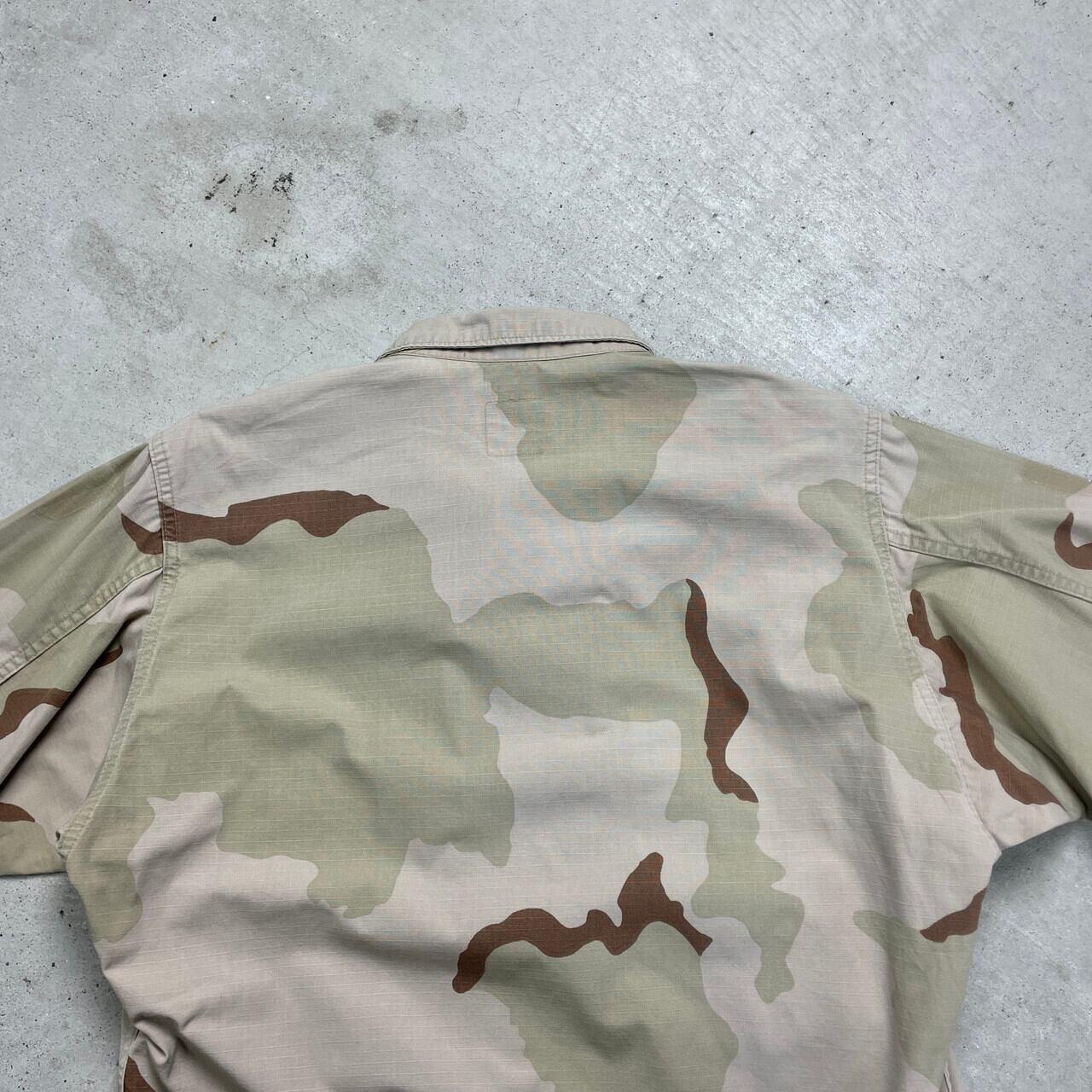 99年納品 米軍実品 デザートカモ 3C BDUジャケット MEDIUM-REGULAR メンズL-XL相当 古着 90s アメカジ ミリタリージャケット 迷彩柄 リップストップ ベージュ ...