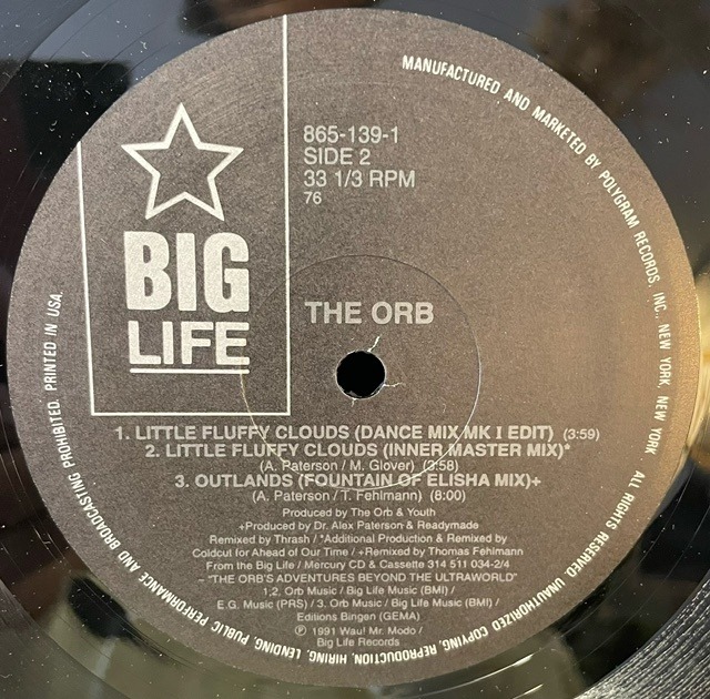 The Orb "Little Fluffy Clouds" 12" | EAD RECORD