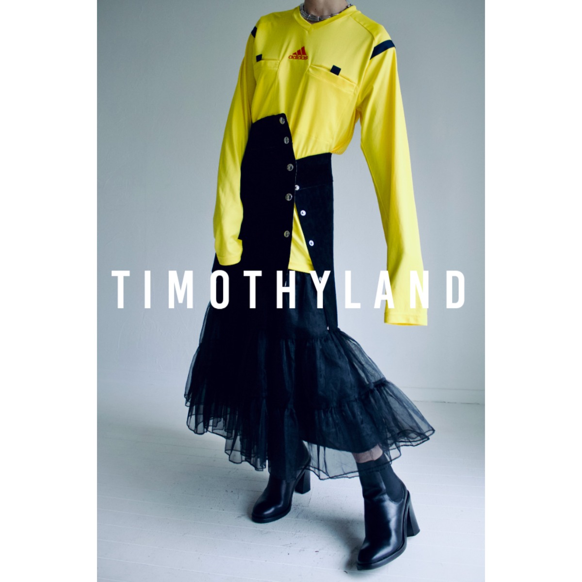 adidas Long sleeve shirts Yellow×Orange×Navy | Timothy Land