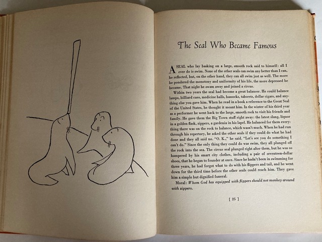 ジェームス・サーバー James Thurber's FABLES FOR OUR TIME 1940年 HARPER & BROTYHERS ...