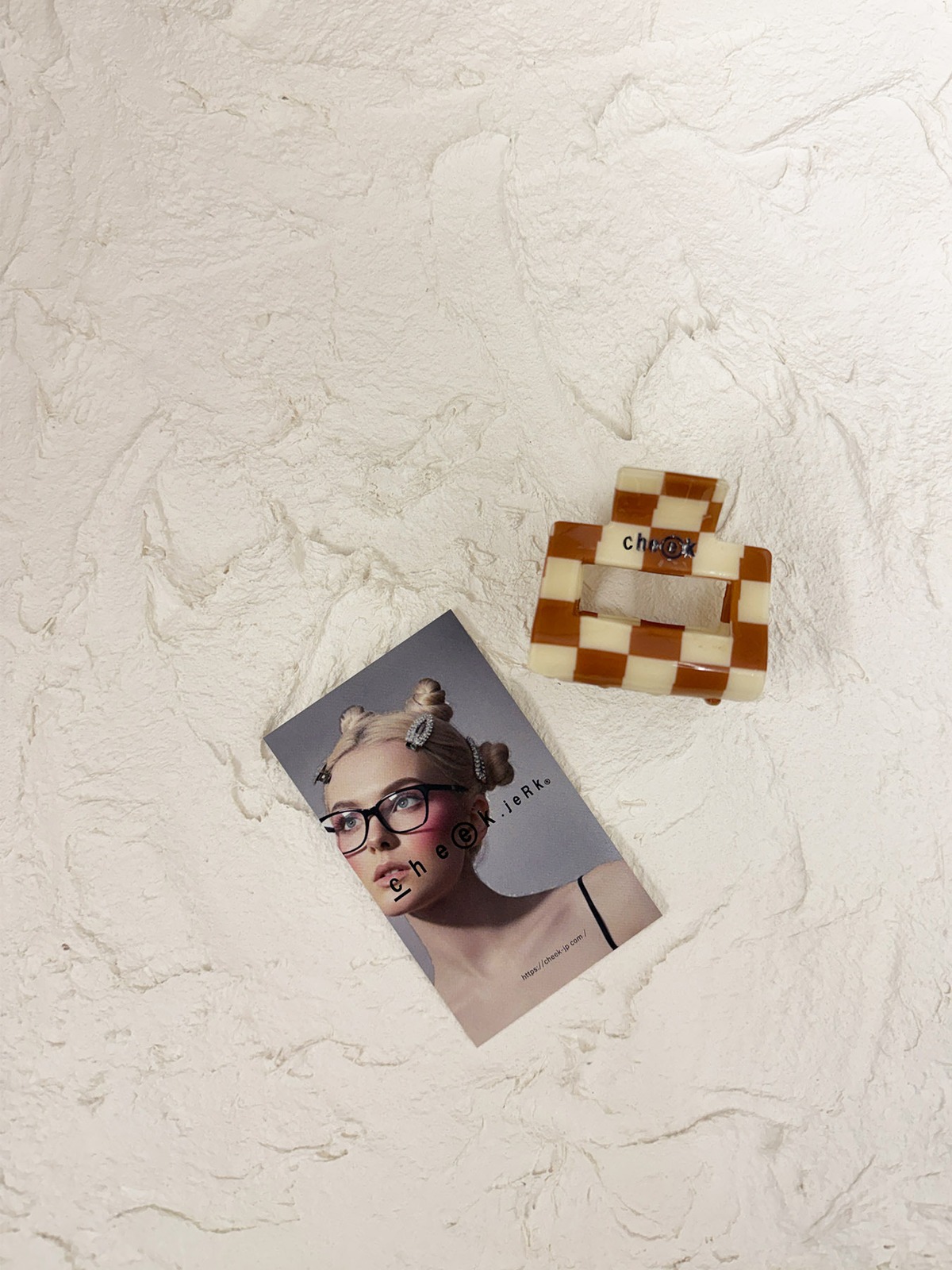 checker hair clip（C25017）3color | cheek