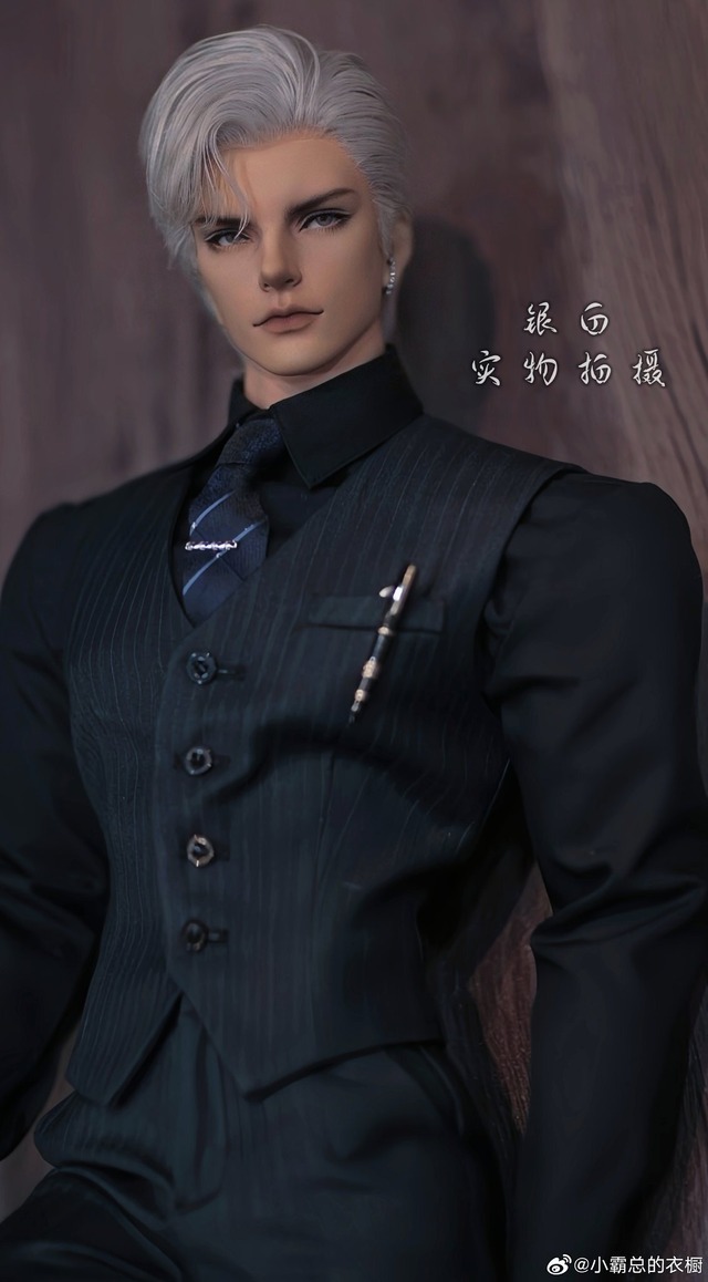 ヘッドサイズ24.5cmまで！小霸总 手改毛假发bjd三分叔HID セットウィッグ BJD ID75 1/3 MDD KUMAKO かつら ...