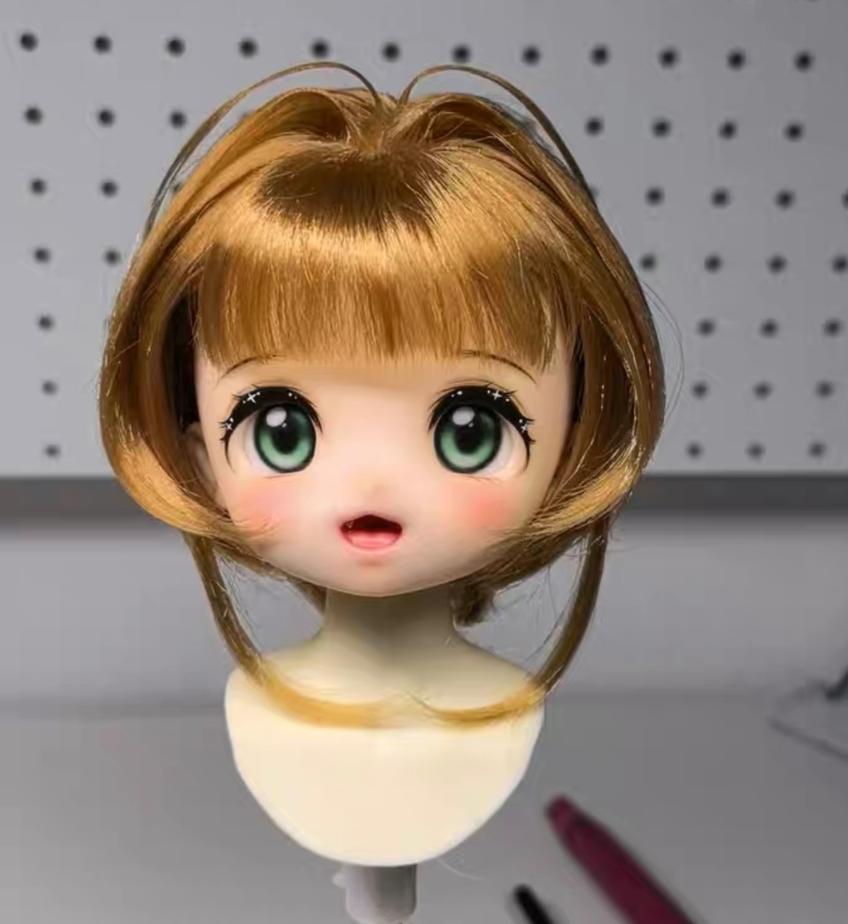 コスプレ COSウィッグ puyoo ECHO ロング セットウィッグ BJD 1/3 1/4 MDD KUMAKO かつら 耐熱 ヘッド ...
