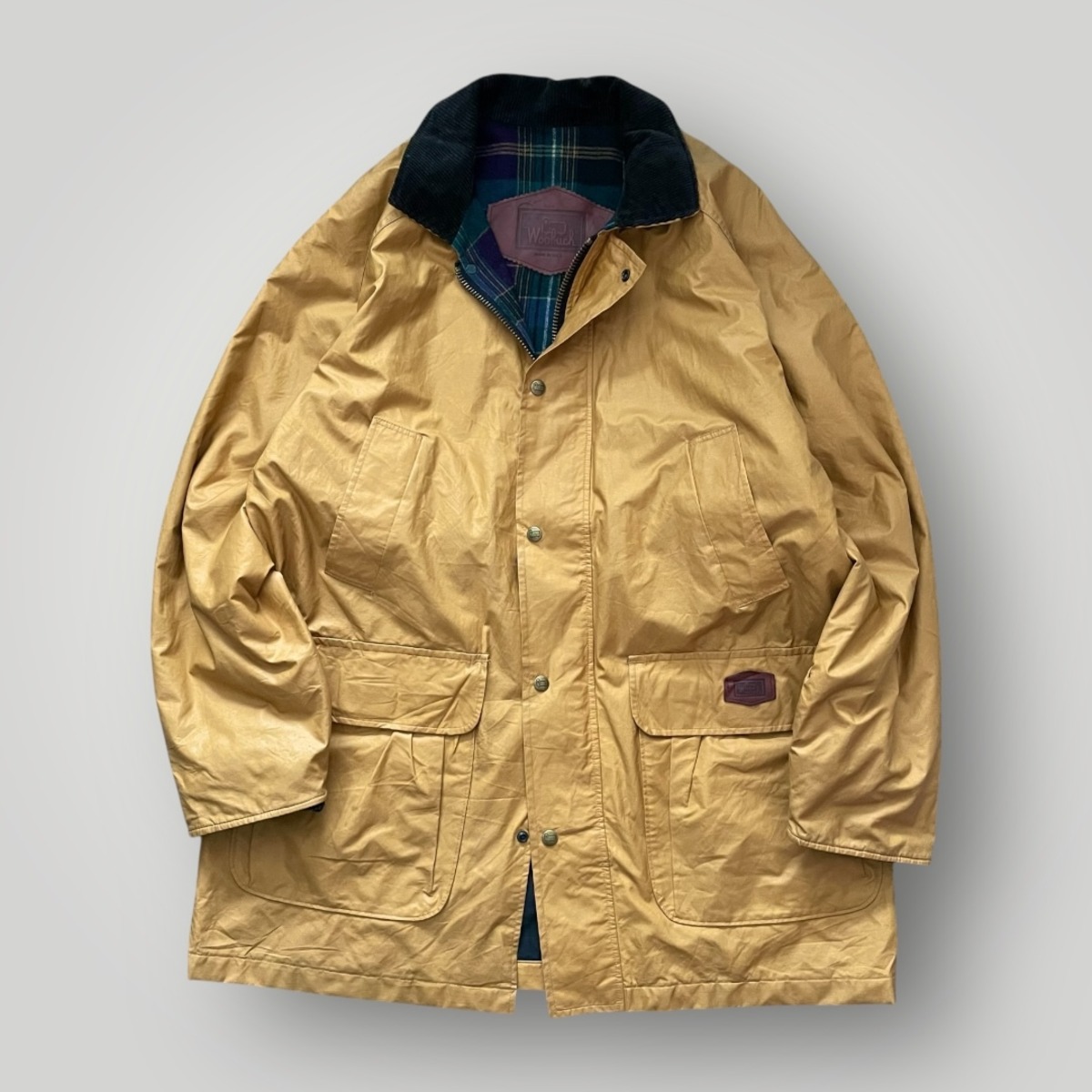 USA製 90s Woolrich CottonNylon Field Coat Mustard L | Aim vintage