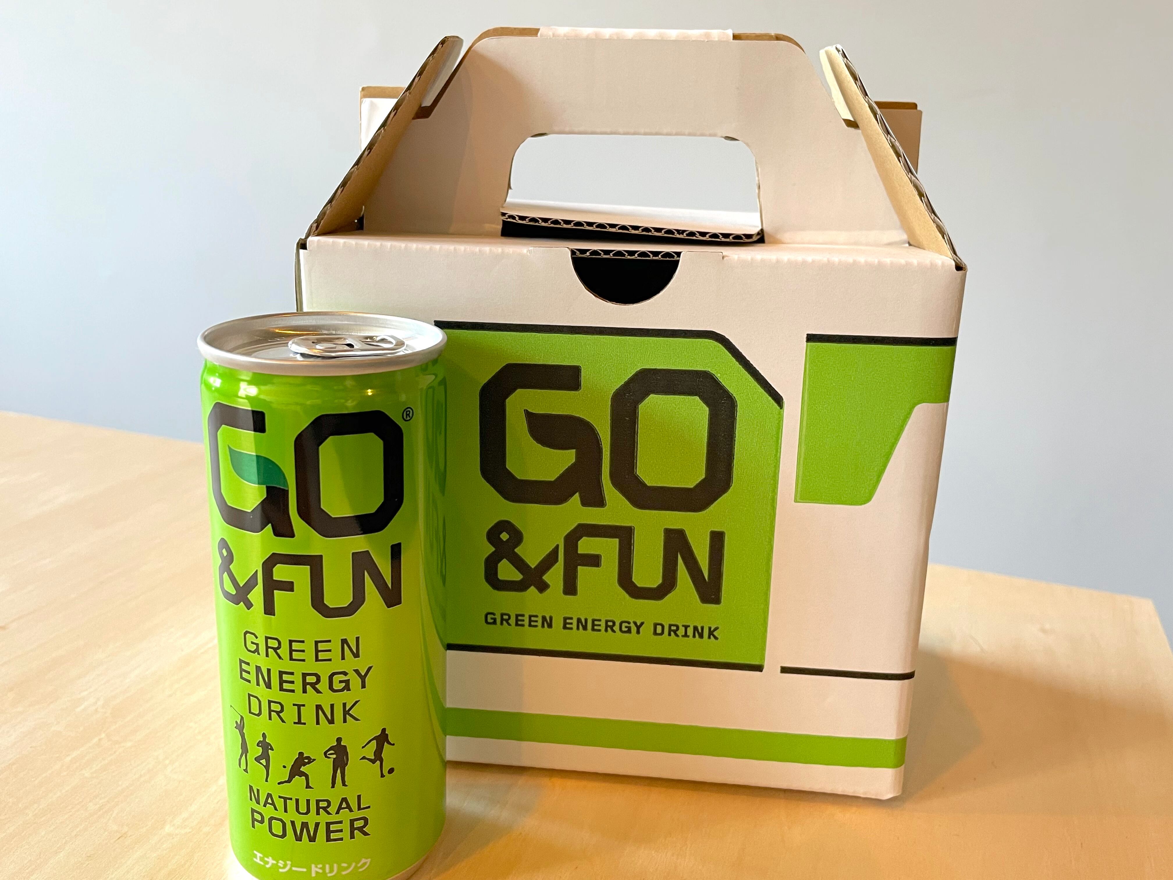 GO＆FUN GREEN ENERGY DRINK ゴーアンドファン グリーンエナジードリンク 250mL X 30微炭酸飲料 ガラナ マテ茶 ...