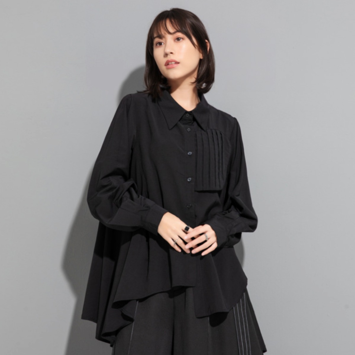 シングルブレストアシンメトリーシャツ R0540 | richroma