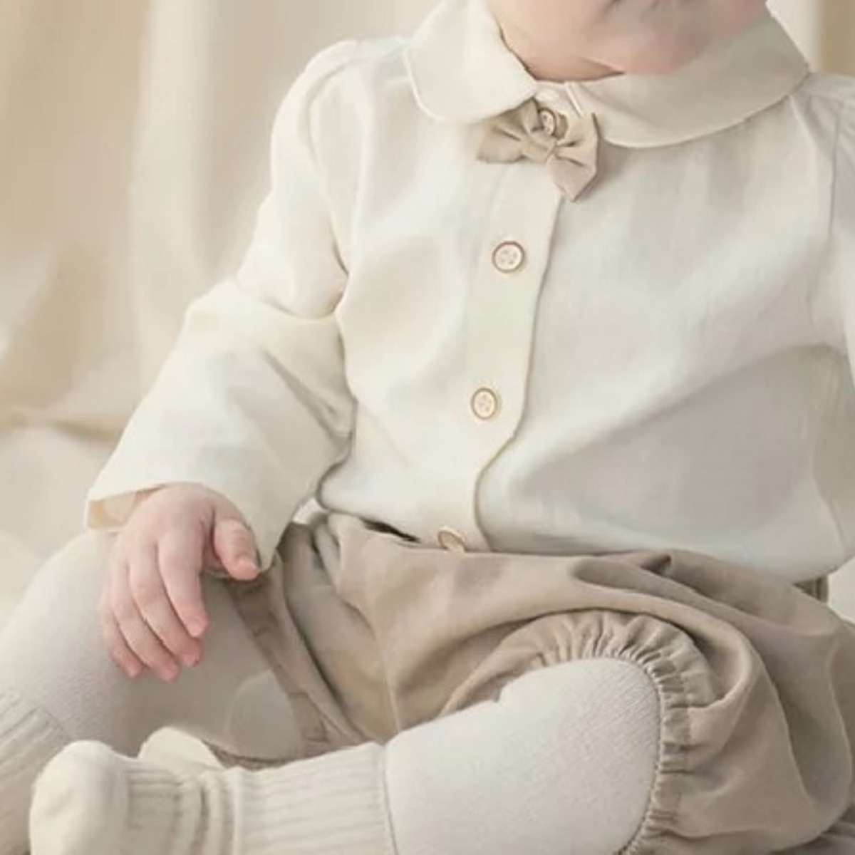 【一部即納】♢boys 3piece set♢男の子ベビー ネクタイ付きシャツ＆パンツのセットアップ ハーフバースデーやベビーフォトに | pipichi baby