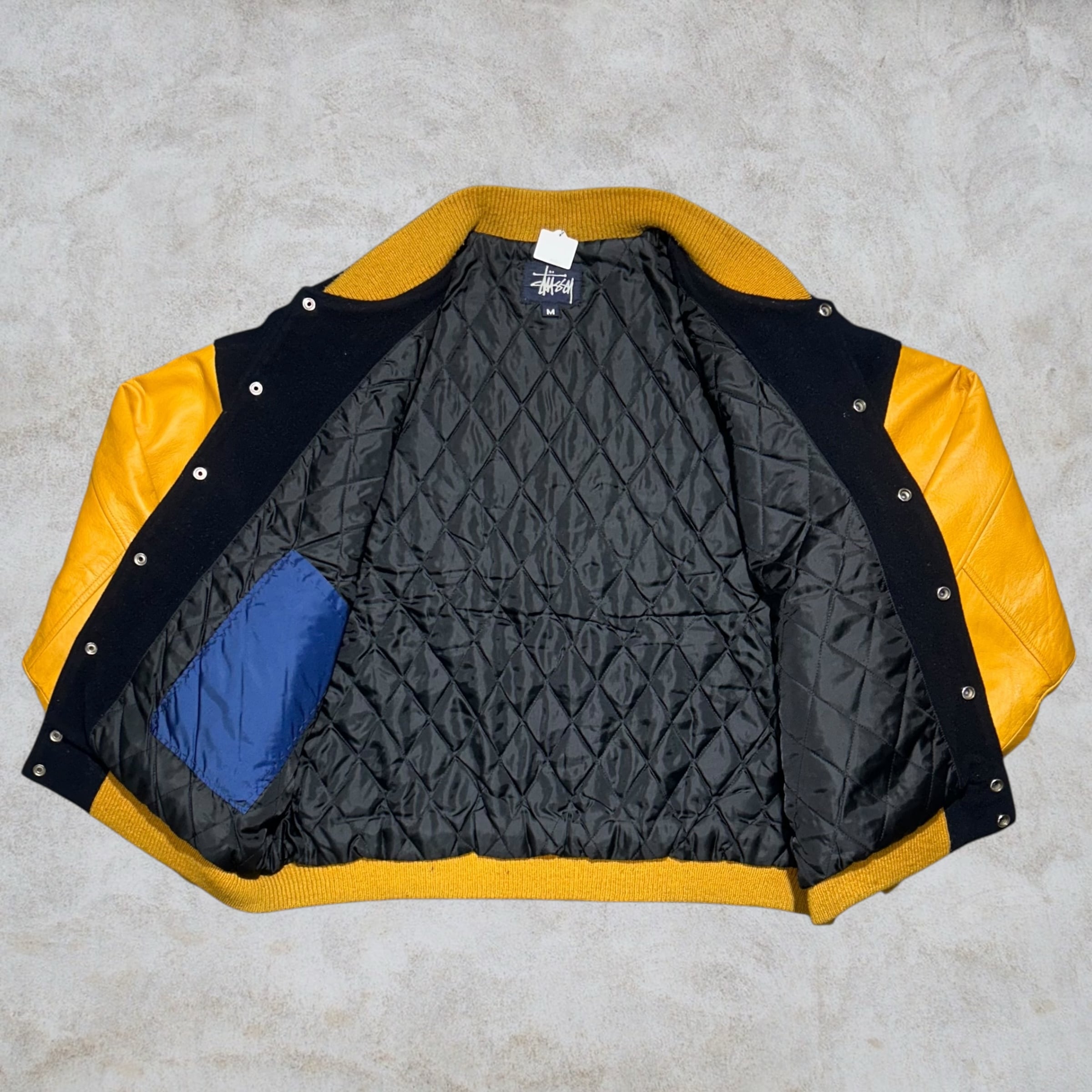 【Special!!】90’s old stussy Varsity Jacket “BIG 4” “スタジャン”【下北沢店】 | curb
