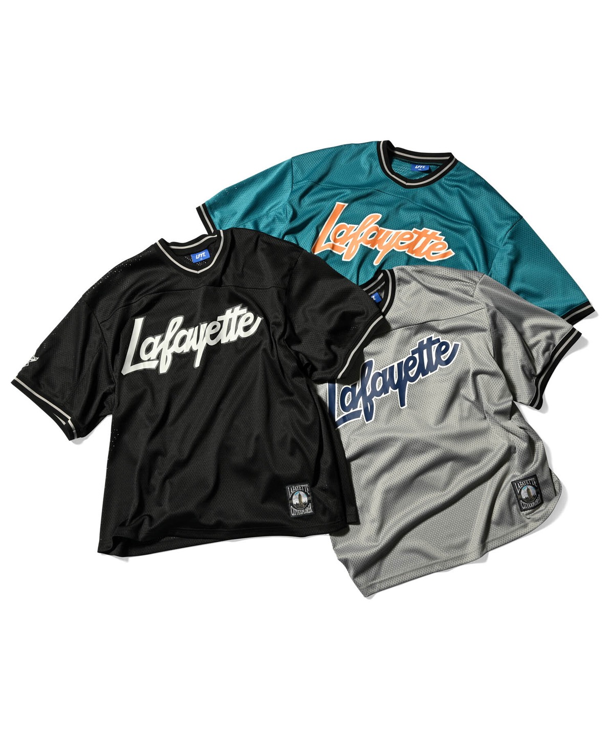 Lafayette(ラファイエット)"LFYT エルエフワイティー SCRIPT LOGO FOOTBALL TEE 半袖メッシュTシャツ ...