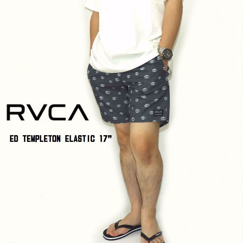 RVCA【ルーカ】ED TEMPLETON ELASTIC 17” サーフトランクス ショートパンツ ショーツ 短パン メンズ カジュアル スポーツ ストリート シンプル ロゴ ギフト プレゼント ブラック 黒 リゾート レジャー アウトドア 海 30%OFF RVCA【ルーカ】ED TEMPLETON ELASTIC 17” サーフトランクス