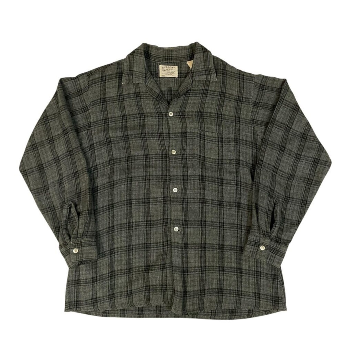 60s"ARROW" Wool Open Collar Shirts | Pigsty Amemura