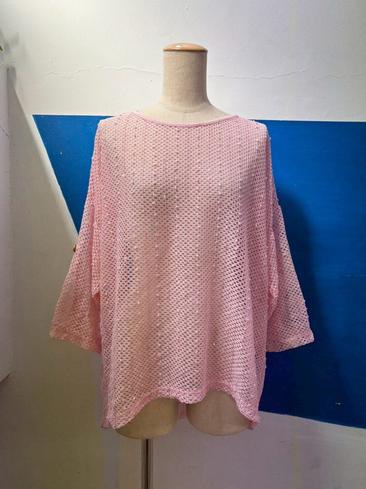 L/S mesh/spangle pullover | Vintage clothing store “Bestie”(ベスティ)