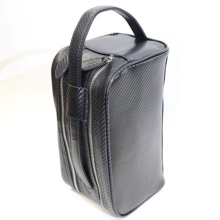 【Maturi マトゥーリ】カーボン調　牛革　ダブルファスナー　セカンドバッグ  メンズ　MT-36 BLACK 定価25800円 Maturi マトゥーリ】カーボン調 牛革 ダブルファスナー セカンドバッグ